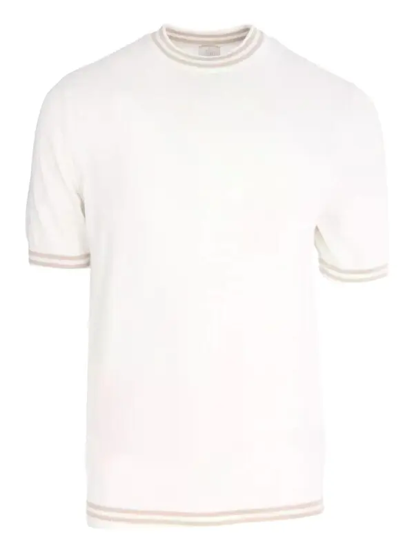 Eleventy Round-neck Short-sleeve T-shirt - White