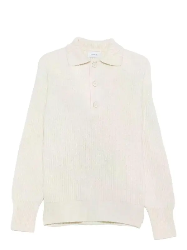 Malo Polo-neck Cashmere Sweater - Neutrals
