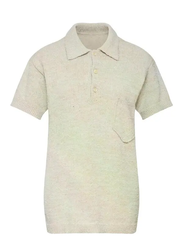 MAISON MARGIELA Mélange-effect Polo Shirt - Neutrals