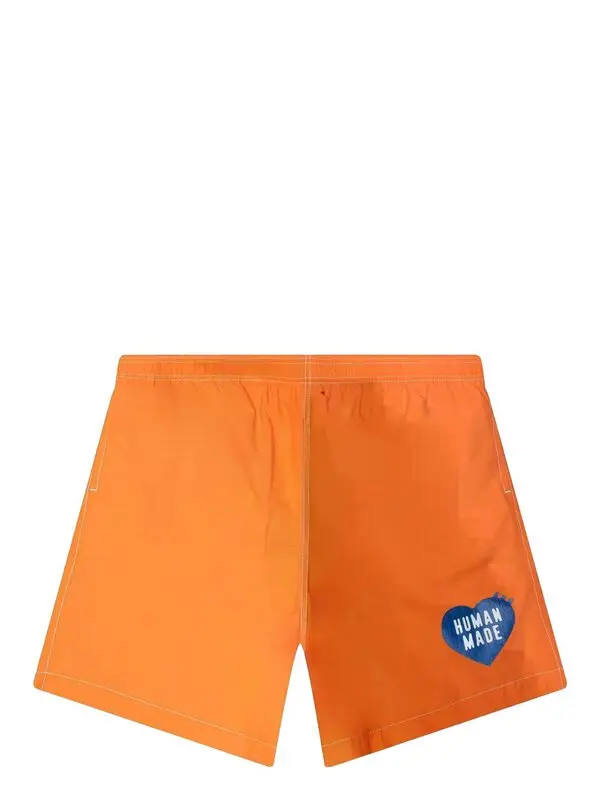 HUMAN MADE Heart Logo Swim Shorts - Orange