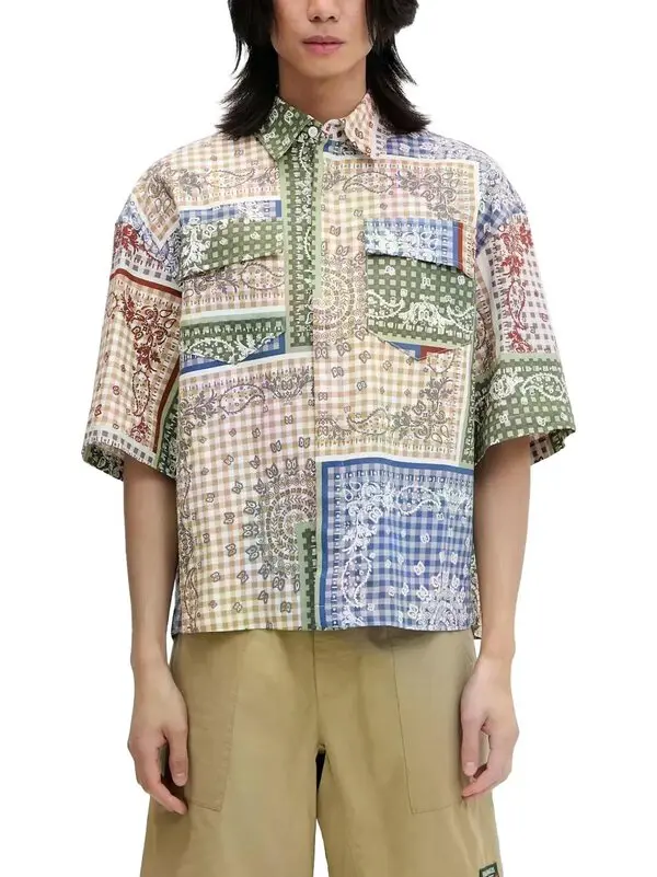 Rhude Patchwork Shirt - Neutrals