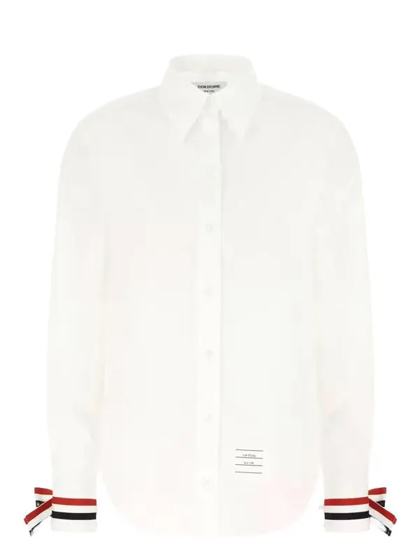 Thom Browne Ribbon-cuff Shirt - White