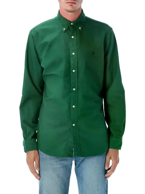 Polo Ralph Lauren Logo-embroidered Cotton Shirt - Green