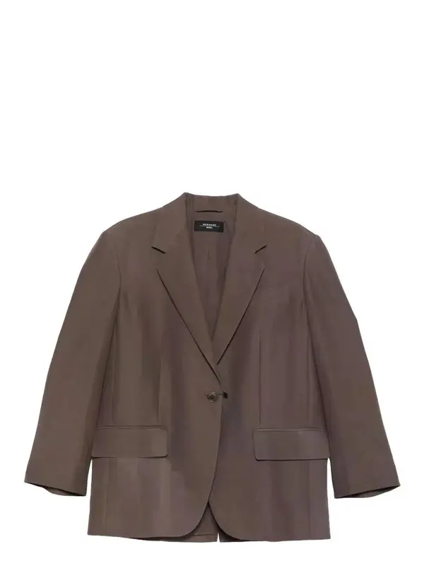 Max Mara Single-button Dropped-shoulder Blazer - Brown