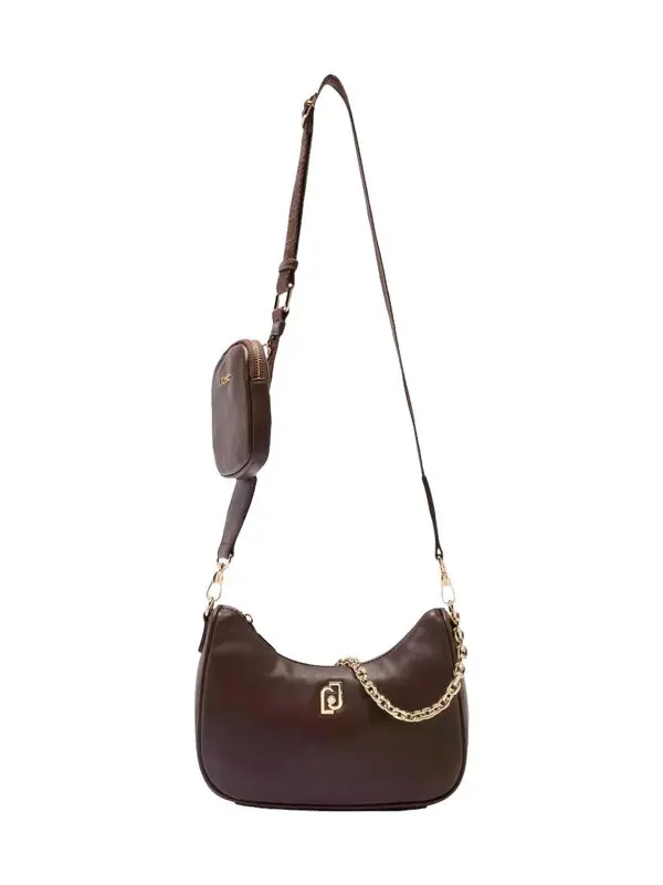 Liu Jo Small Chain-embellished Crescent Shoulder Bag - Brown