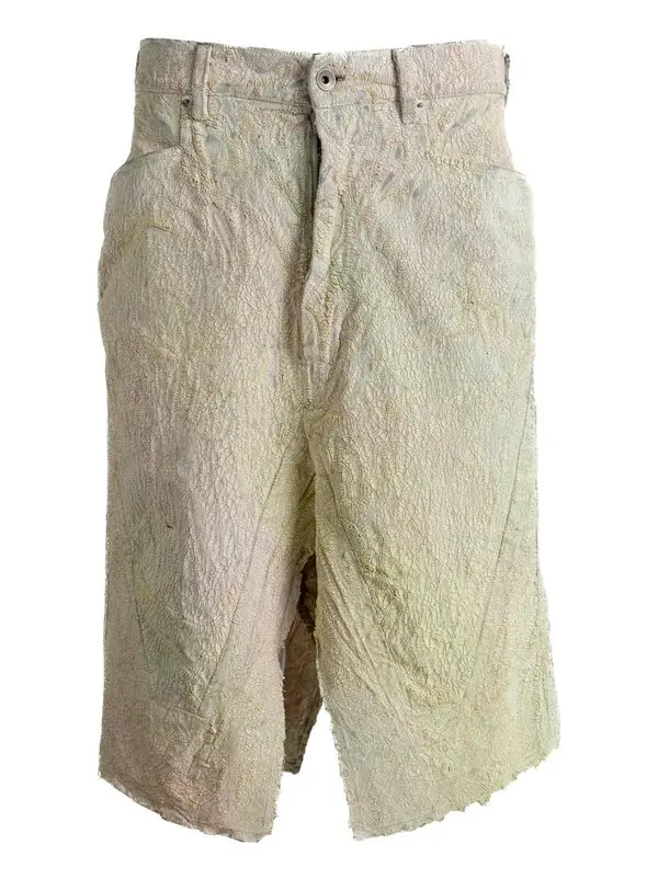 Rick Owens Frayed Textured Skirt - Neutrals