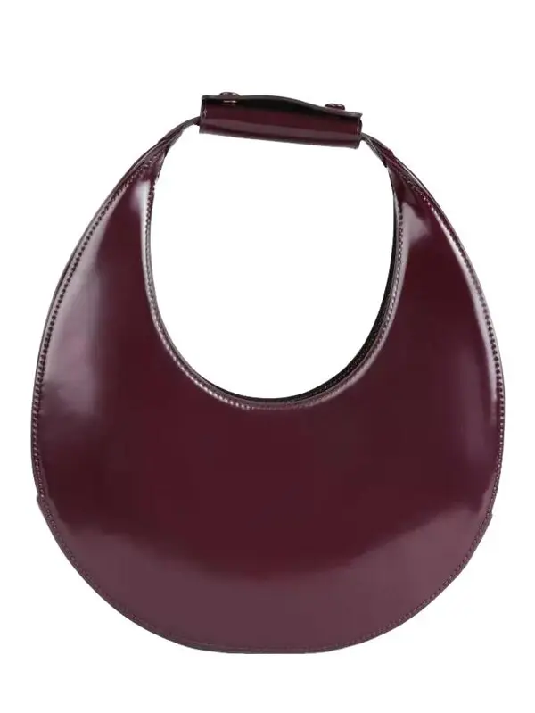 Staud Moon Crescent Patent-leather Tote Bag - Red