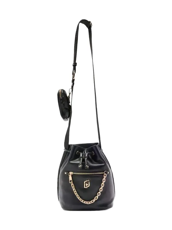 Liu Jo Chain-embellished Drawstring Bucket Bag - Black