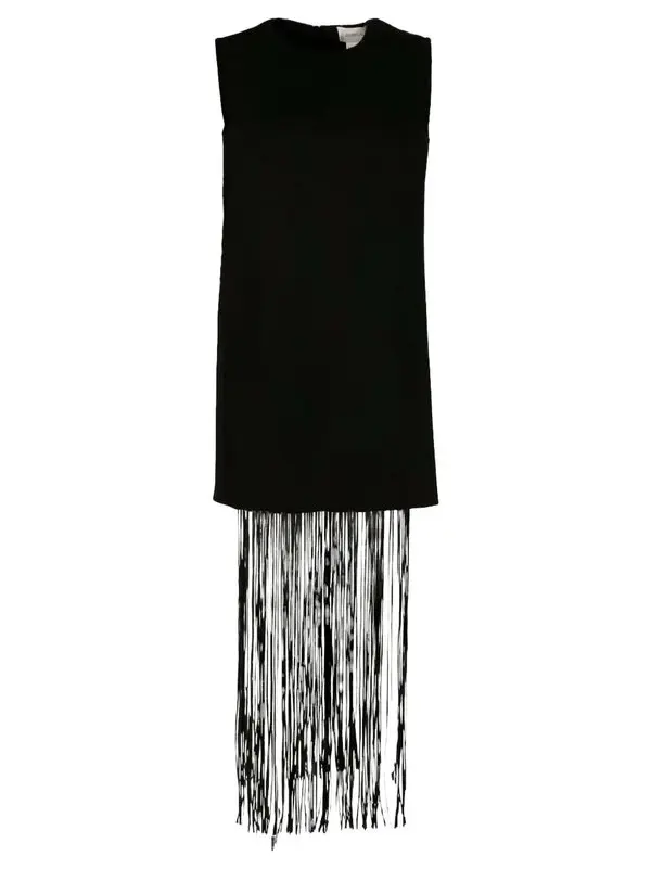 Sportmax Finnici Fringed Mini Dress - Black