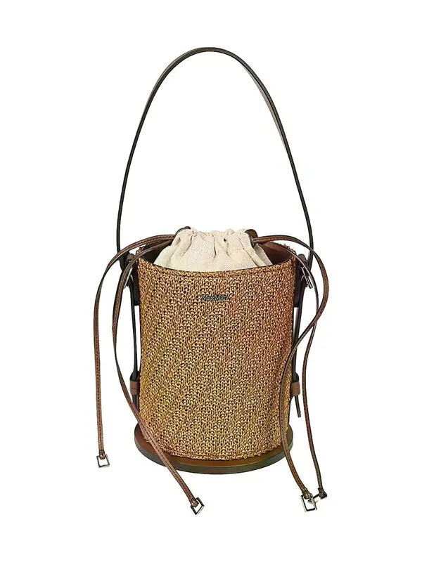 Max Mara Woven Bucket Bag - Brown