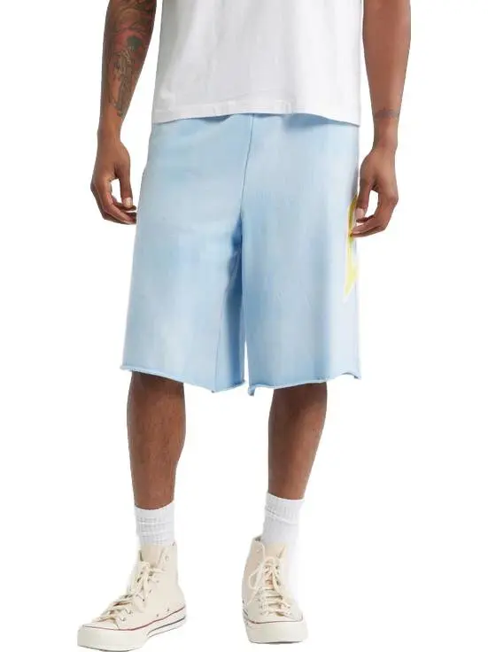 ELWOOD Fireside Sweat Shorts - Washed Blue