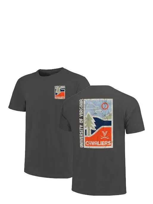 IMAGE ONE Virginia Cavaliers Comfort Colors Minimalist Distressed Vista T-shirt - Graphite