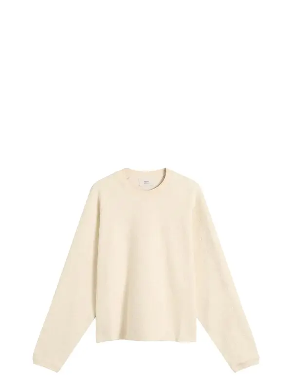 Ami Reversed Non Brushed Fleece Crewneck Sweatshirt - Ivoire