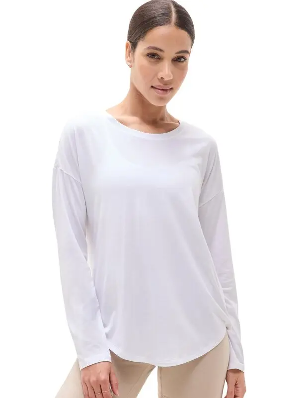 Athleta Relaxed Fit Studio Top - Bright White