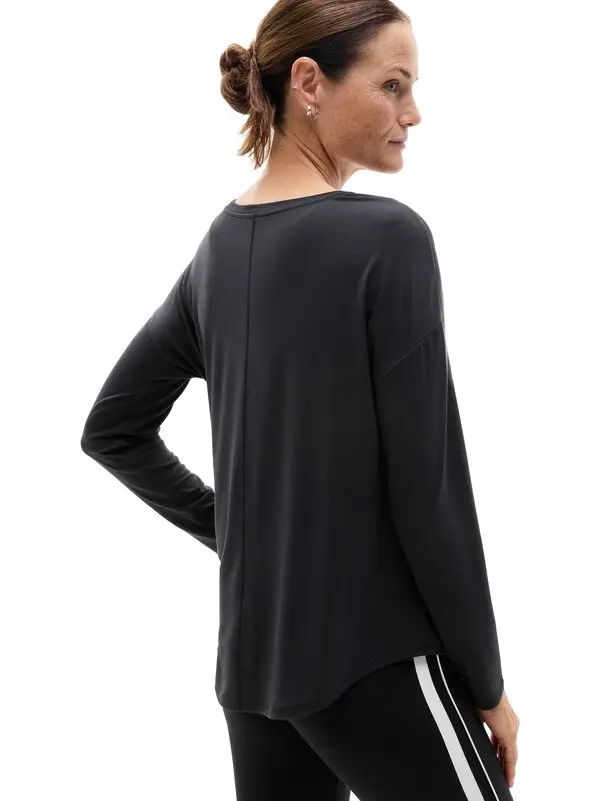 Athleta Relaxed Long Sleeve Top - Black