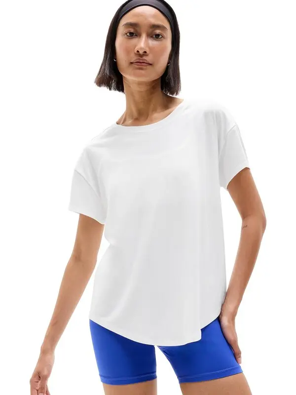 Athleta Relaxed Fit Tee - Bright White