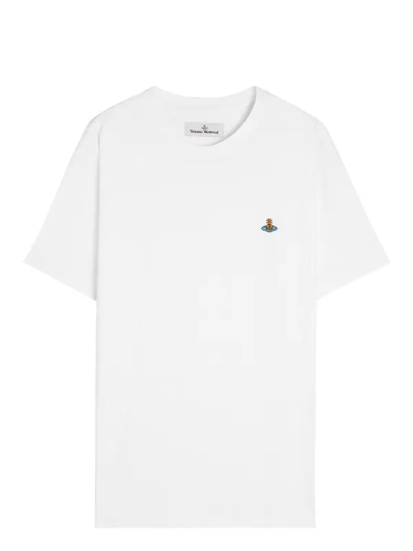 VIVIENNE WESTWOOD Classic Logo Stretch-cotton T-shirt - White