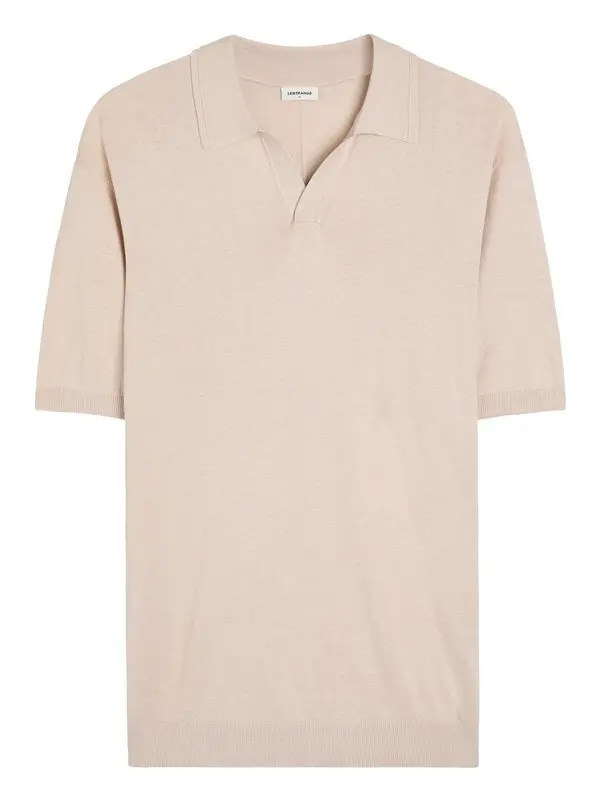 LESTRANGE Silk-blend Polo Shirt - Taupe