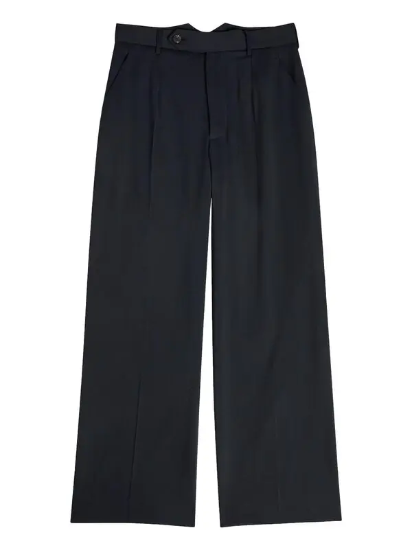 VIVIENNE WESTWOOD Humphrey Wide-leg Wool Trousers - Navy