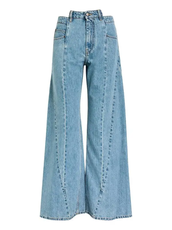 MAISON MARGIELA Asymmetric Wide-leg Jeans - Denim