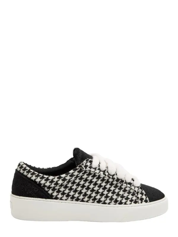 NUMERIS Signet Houndstooth Sneakers - Black And White