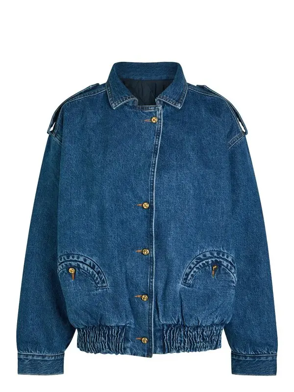 BLAZÉ MILANO Nariida Quilted Denim Jacket - Blue