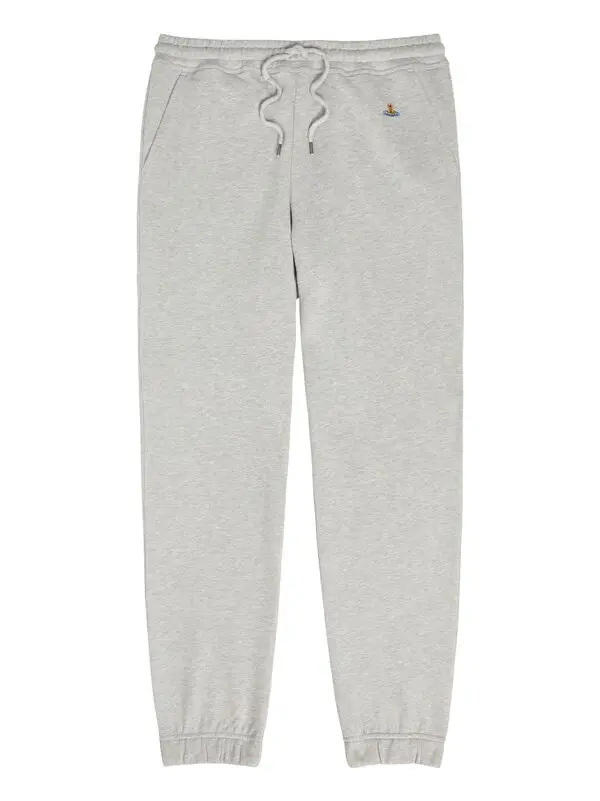 VIVIENNE WESTWOOD Classic Logo-embroidered Cotton Sweatpants - Grey