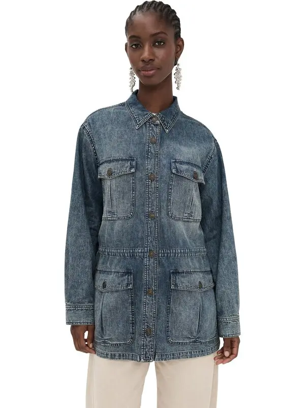 Isabel Marant Nossia Denim Jacket - Faded Blue