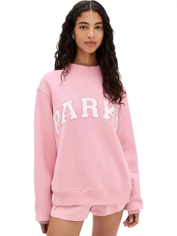 PARKE Heritage Varsity Mock Neck Sweatshirt - Conch
