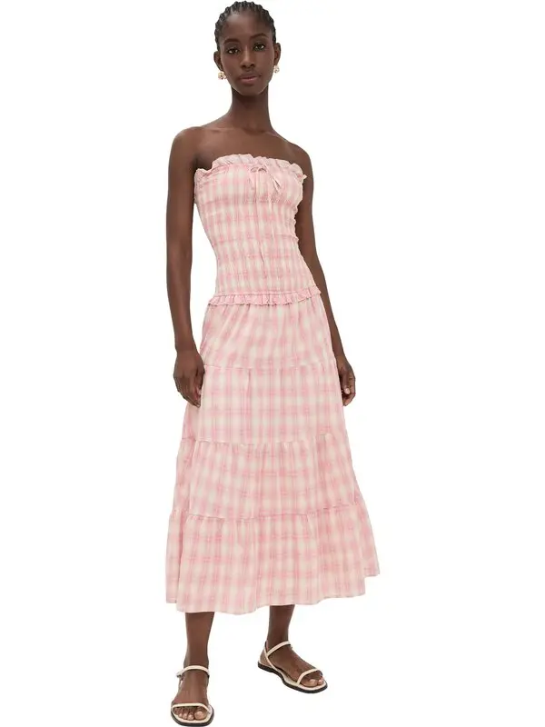 BAILEY ROSE Plaid Maxi Dress - Pink