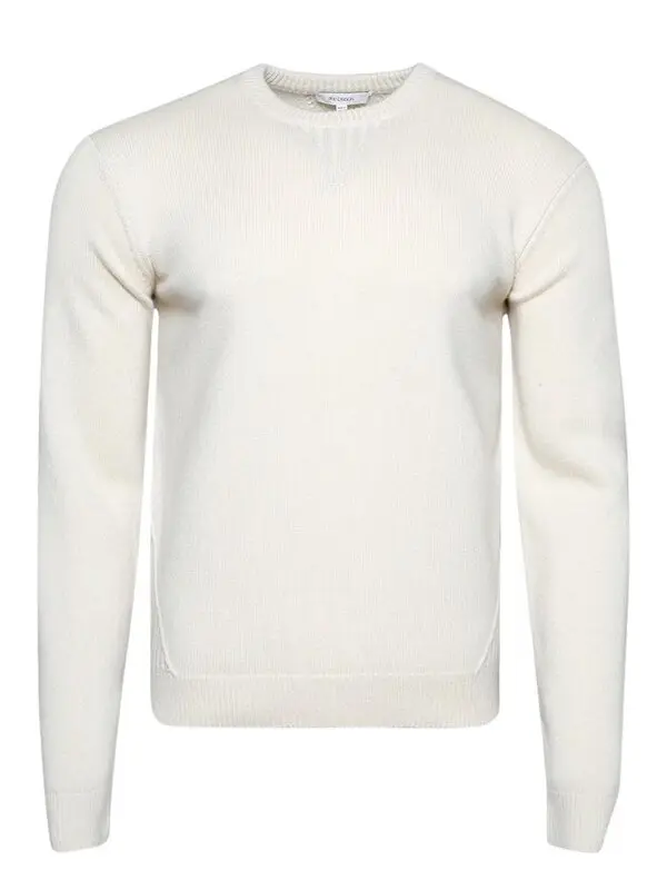 JW Anderson Cashmere Jumper With Jersey Detail - Ecru