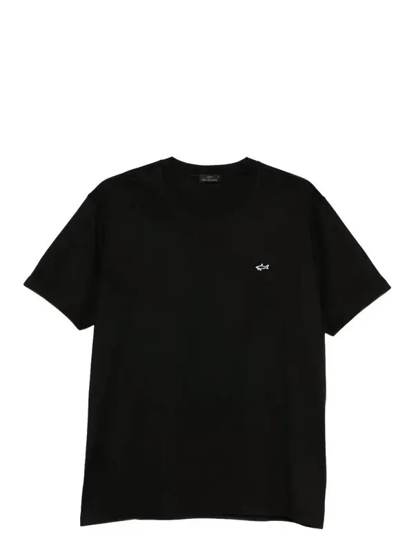 Paul & Shark Shark-detail Cotton T-shirt - Black