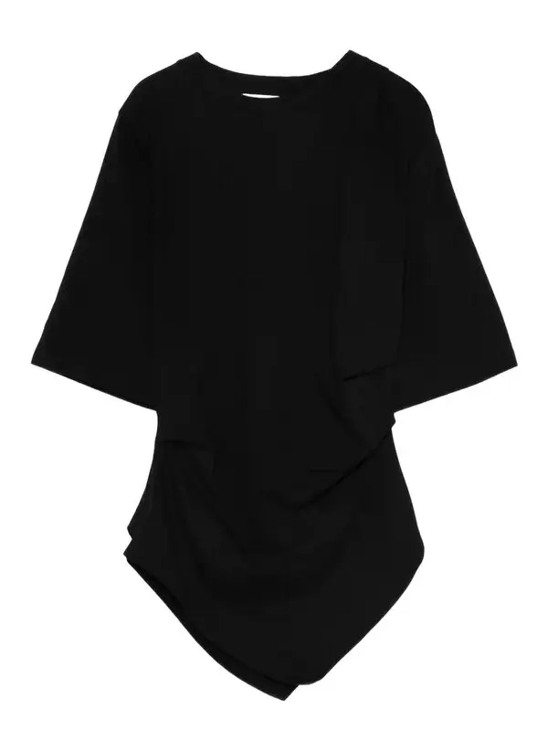RÓHE Draped T-shirt - Black