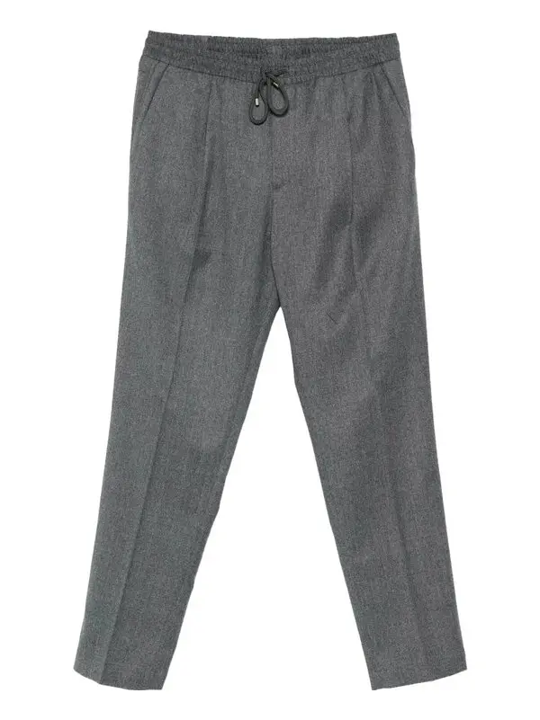 BRIGLIA 1949 Wool Drawstring Trousers - Grey