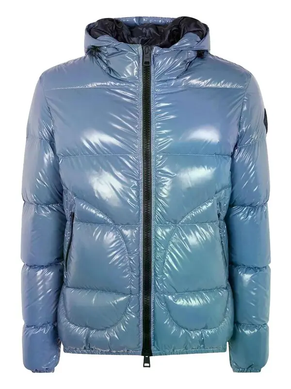 Herno Quilted Hooded Jacket - Blue