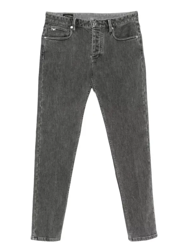 Emporio Armani Eagle-logo Jeans - Grey