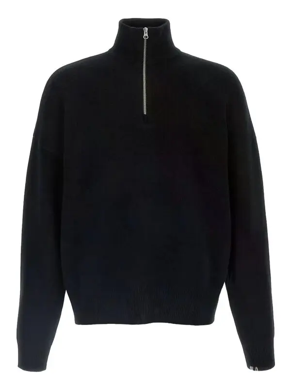 EXTREME CASHMERE X Half-zip Cashmere-blend Sweater - Black