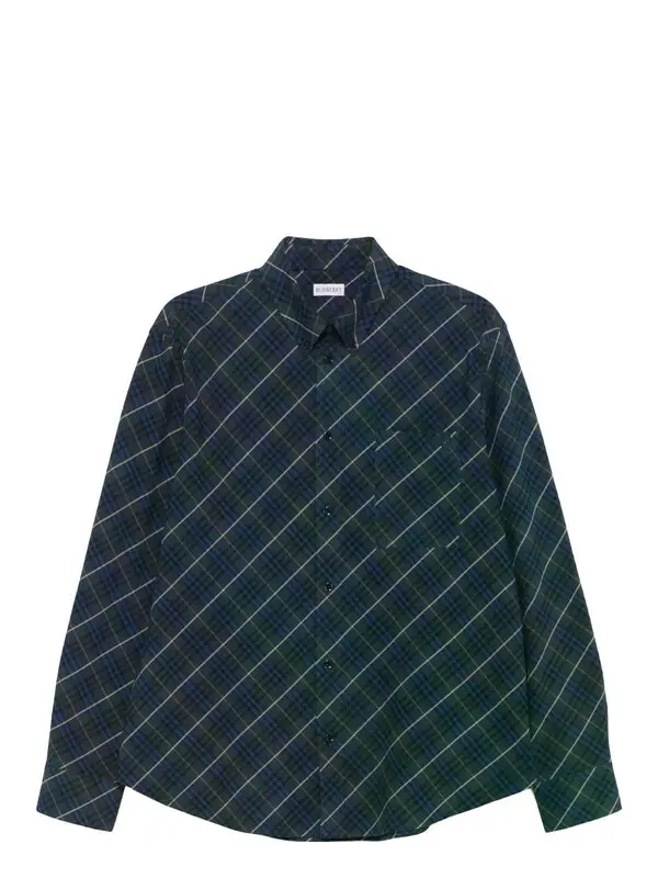 Burberry Checked Shirt Jacket - Blue