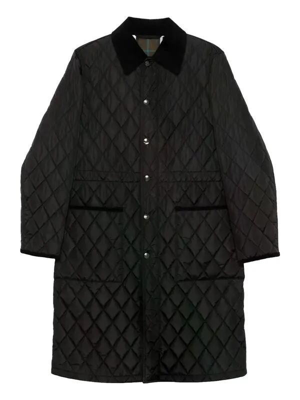 Burberry Quilted Parka Coat - Black