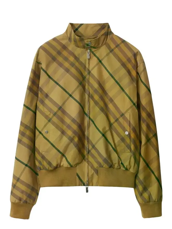 Burberry Check Bomber Jacket - Yellow