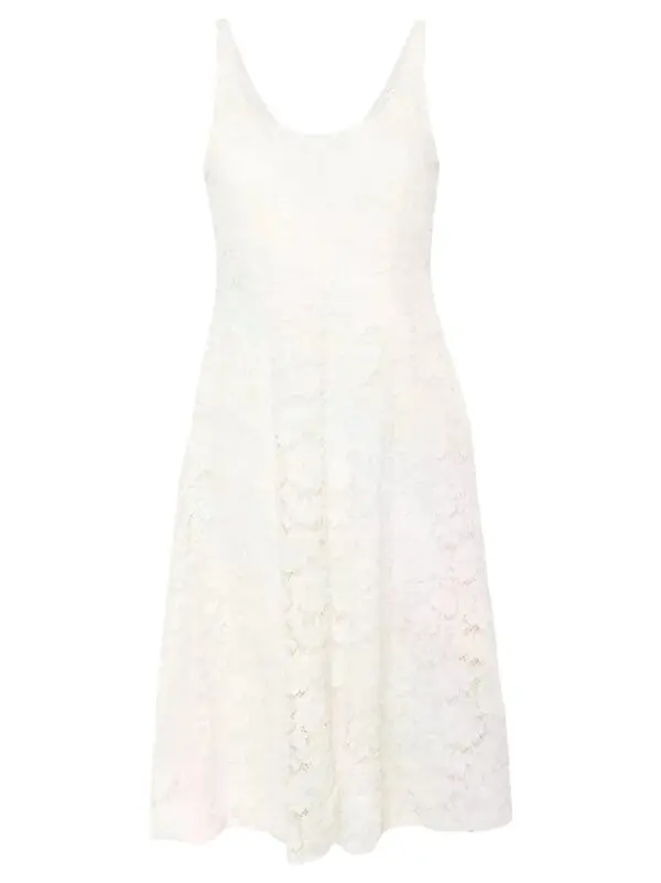 Prada Floral-lace A-line Dress - White