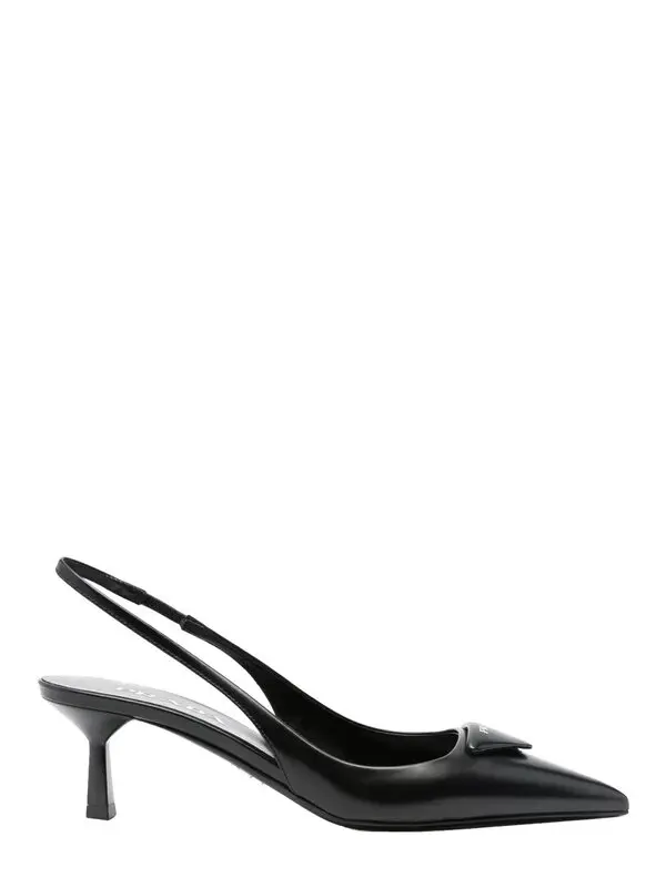 Prada 70mm Triangle-logo Pumps - Black