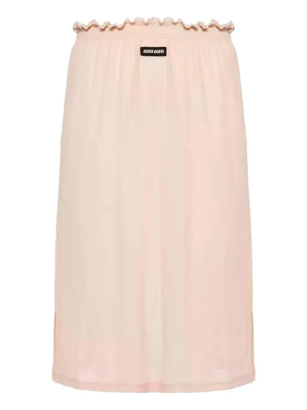 Miu Miu Jersey Midi Skirt - Neutrals
