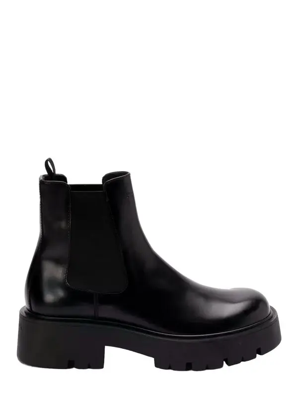 Prada Leather Chelsea Boots - Black