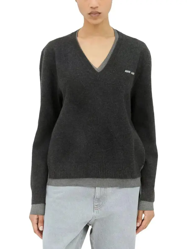 Miu Miu Cashmere Sweater - Grey