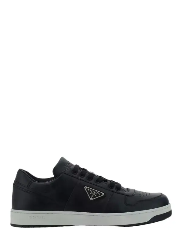 Prada Downtown Leather Sneakers - Black