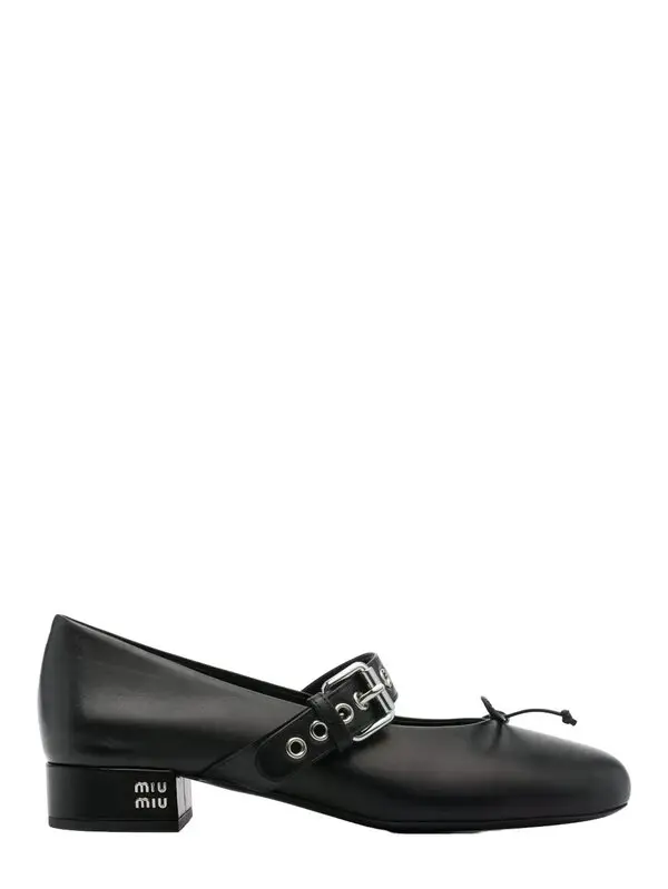 Miu Miu 30mm Buckle-strap Pumps - Black
