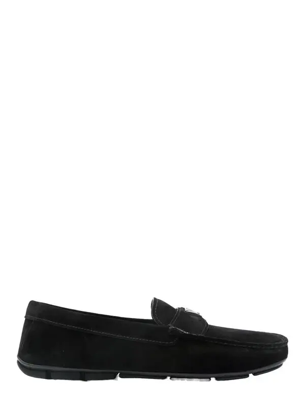 Prada Logo-plaque Loafers - Black