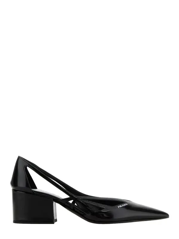 Prada 55mm Debossed-logo Pumps - Black