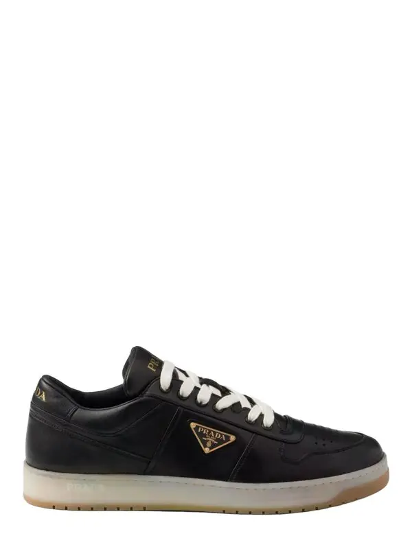 Prada Downtown Leather Sneakers - Black